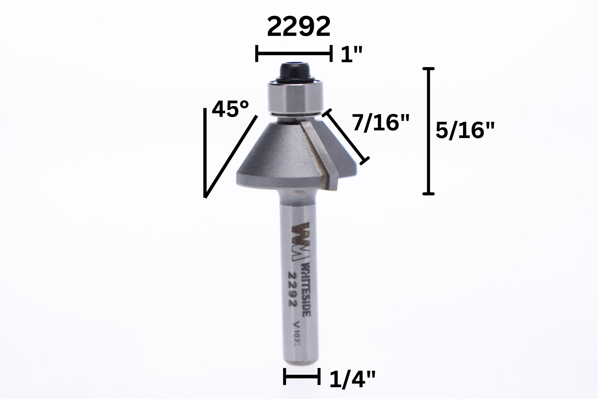 45° Chamfer Router Bit, Whiteside Machine Company